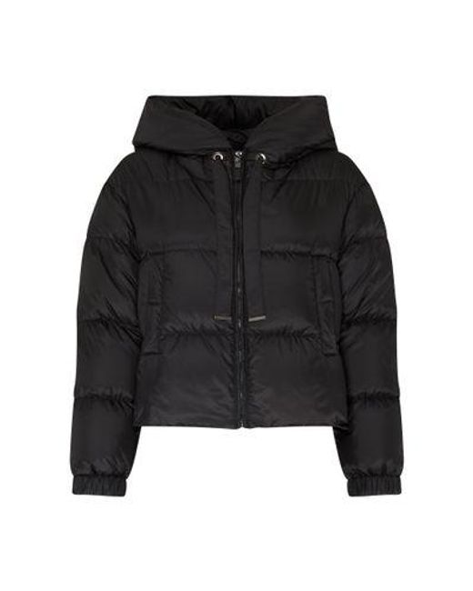 Max Mara Short Padded Puffer Down Jacket in Black | Lyst