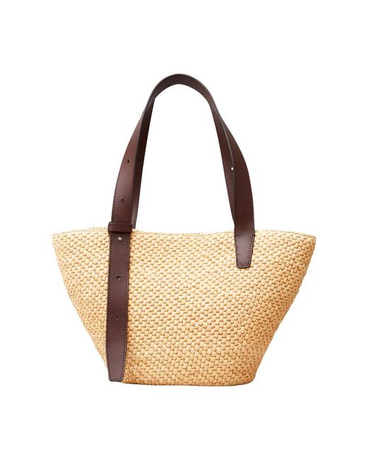 LIE STUDIO Bianca Small Raffia Bag in Brown | Lyst