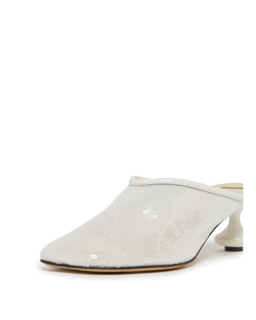 Loewe Toy Mule 45 Paillettes in White | Lyst