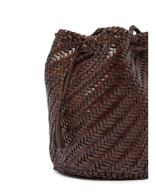 Dragon Diffusion Pompom Double Jump Bucket Bag in Brown | Lyst