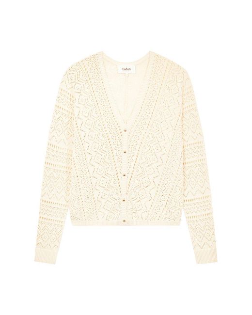 Ba&sh Cyron Cardigan in Natural | Lyst