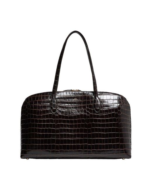 TOTEME Croco Embossed Day Tote Bag in Black | Lyst