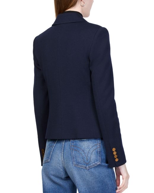 Max Mara Alabama Double-Breasted Jersey Blazer in Blue | Lyst