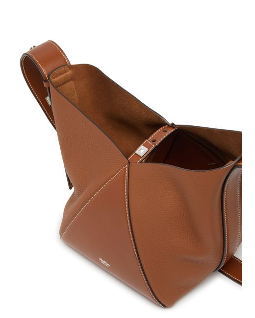 Max Mara Mm Bucket Leather Bag in Brown | Lyst