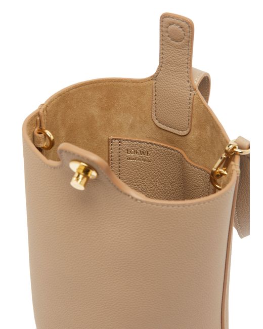 Loewe Mini Pebble Bucket Bag in Natural | Lyst