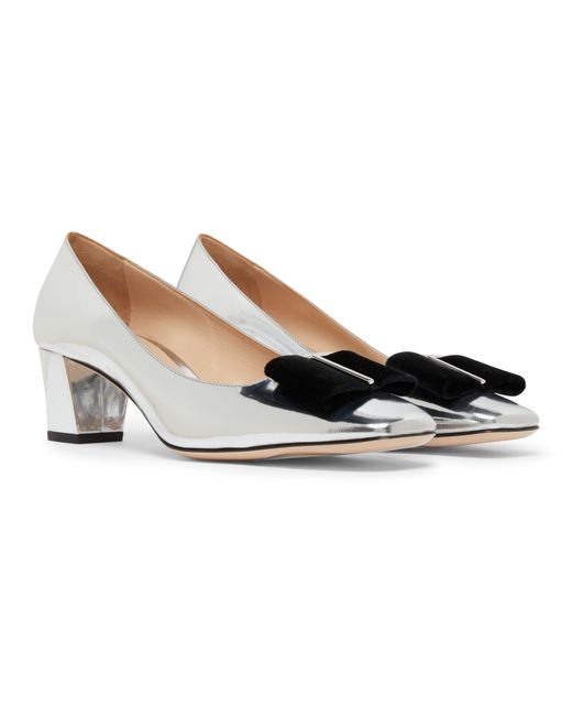 Tom Ford Mirror Calf Velvet Pumps in Metallic | Lyst