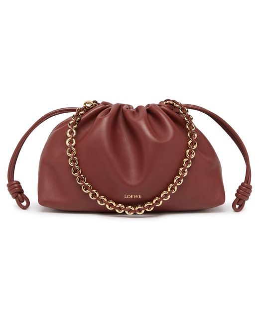 Loewe Leather Flamenco Purse in Red | Lyst