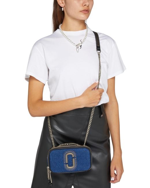 Marc Jacobs Denim Mini Camera Crossbody Bag in Blue | Lyst