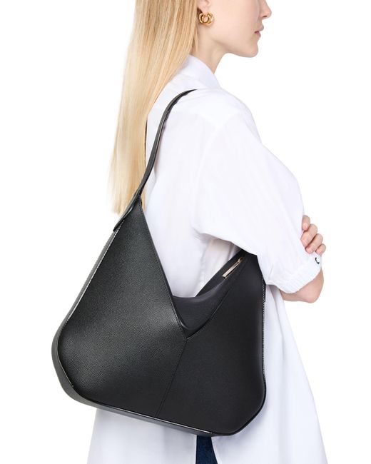 Valextra Vivi Small Hobo Bag in Black | Lyst