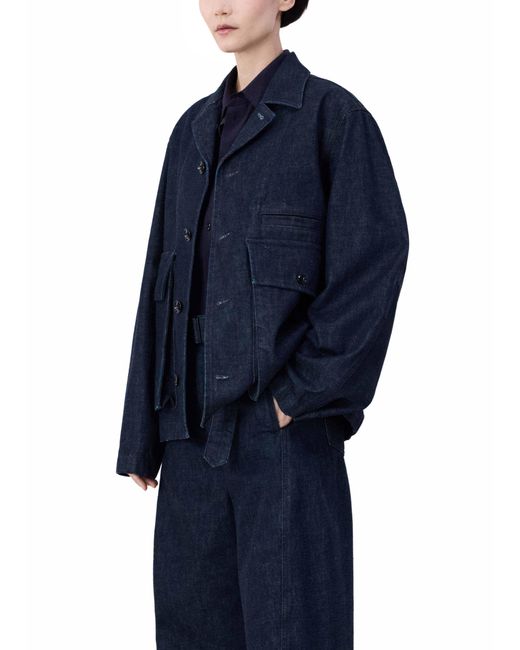 Lemaire Boxy Jacket in Blue for Men | Lyst