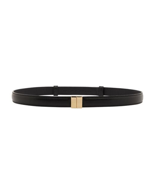 TOTEME Slide Clasp Leather Belt in Black | Lyst