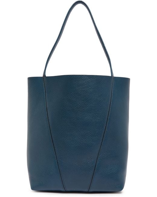 Chloé Spin Grained Leather Tote Bag in Blue | Lyst