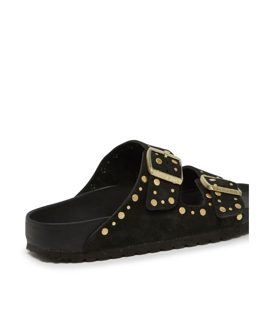 Birkenstock Arizona Rivet Border Sandals in Black | Lyst