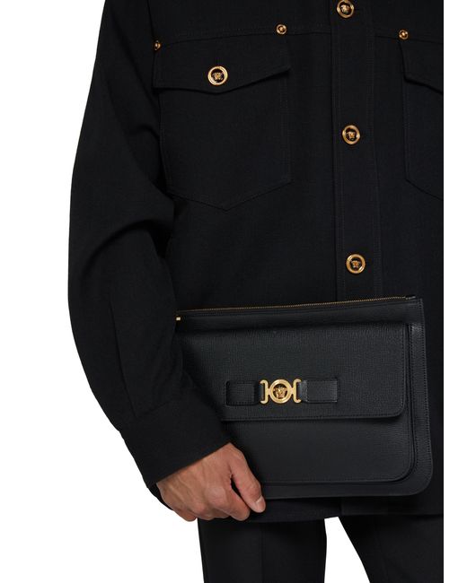 Versace Large Pouch in Black for Men | Lyst