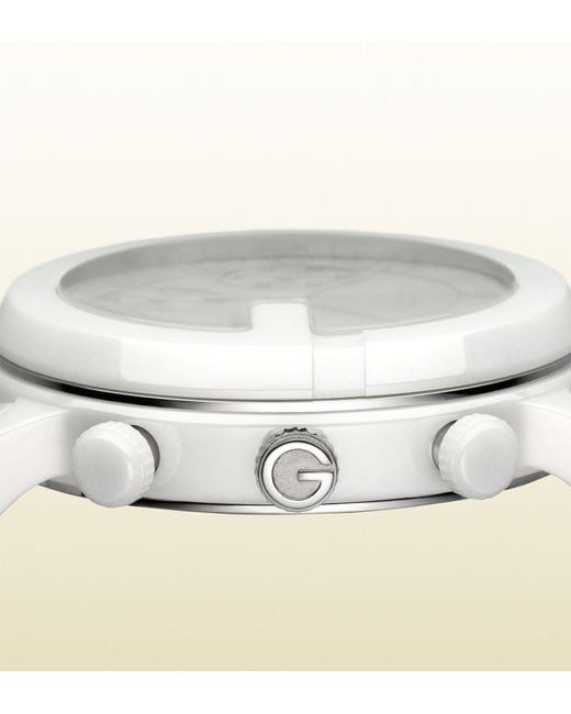 Gucci G-chrono Ceramic Watch in White | Lyst
