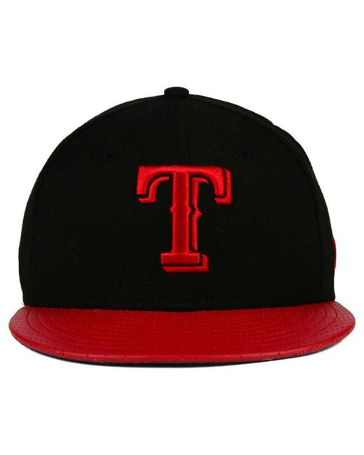 KTZ Texas Rangers All Field Perforated 59fifty Cap in Black for Men | Lyst