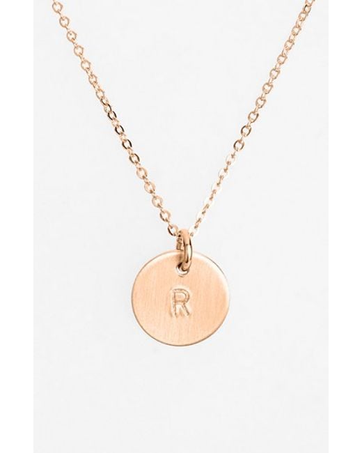 14k Rose Gold Monogram Necklace | semashow.com