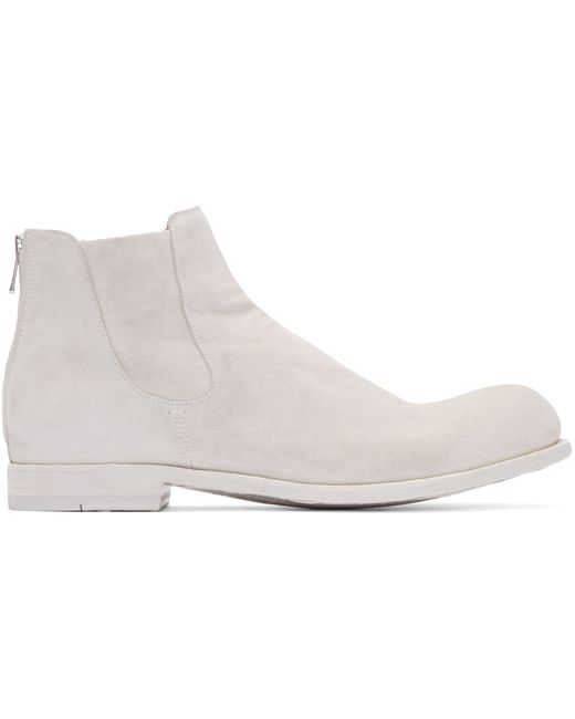 Officine Creative White Suede Chelsea Boots for Men | Lyst