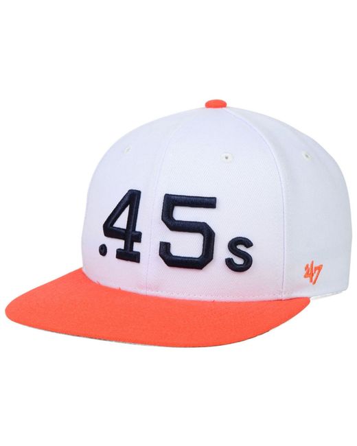 47 Brand Houston Colt .45S Sure Shot Snapback Cap in White for Men | Lyst