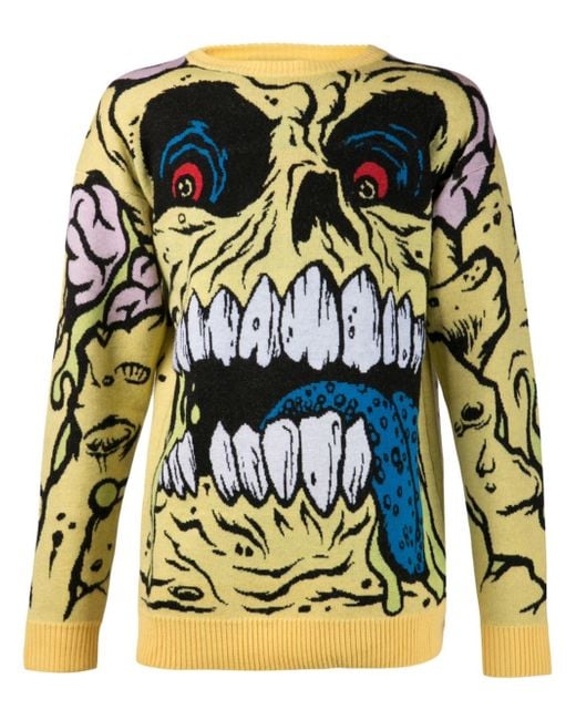 Jeremy Scott 'Madball' Knit Sweater in Yellow for Men | Lyst