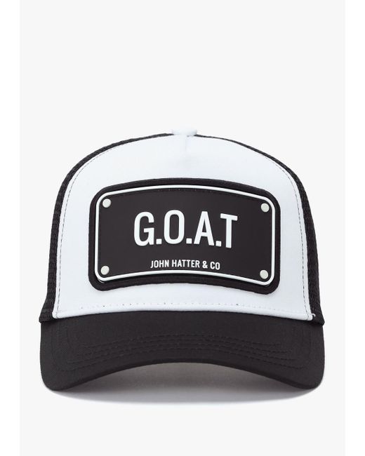 John Hatter & Co. G.O.A.T. Trucker Hat in Black for Men | Lyst UK