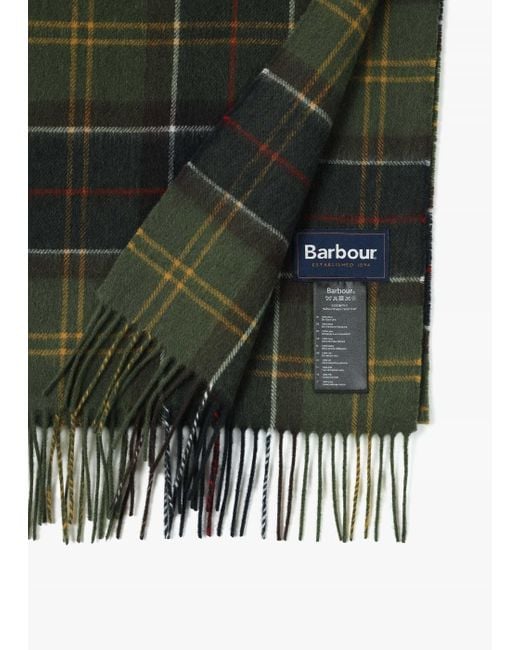Barbour Braden Tartan Wool Scarf in Green for Men | Lyst UK