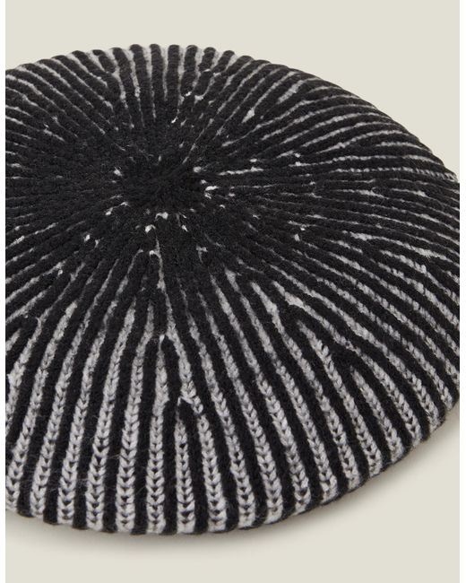 Accessorize Two Tone Rib Knit Beret | Lyst UK