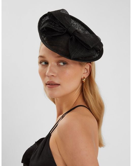 Accessorize Structured Disc Bow Fascinator in Black | Lyst UK