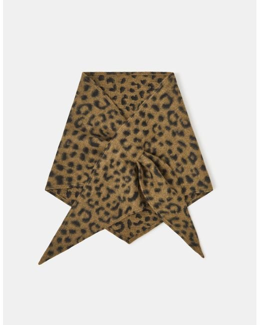 Accessorize Leopard Print Triangle Scarf in Natural | Lyst UK