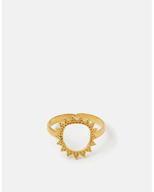 Accessorize Stainless Steel Cut Out Sun Ring in Metallic | Lyst UK