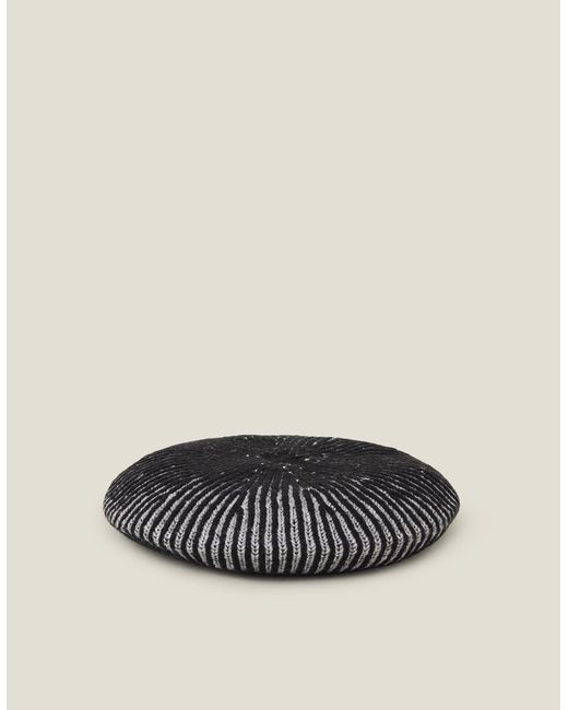 Accessorize Two Tone Rib Knit Beret | Lyst UK