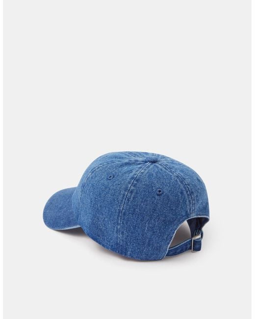 Accessorize Heart Denim Baseball Cap in Blue | Lyst UK