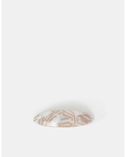 Accessorize Pearl Resin Barrette Hair Clip in White | Lyst UK