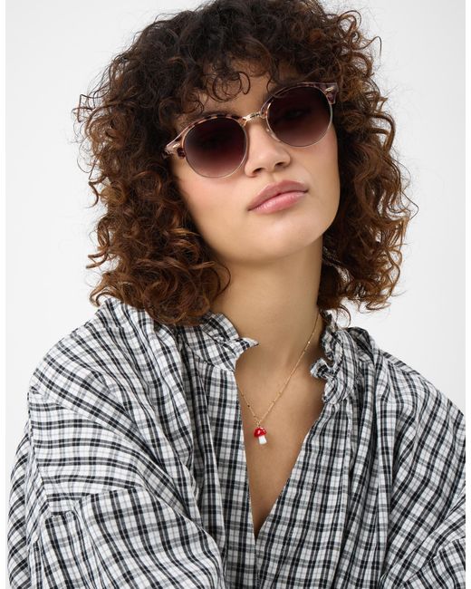 Accessorize Tort Browline Sunglasses in Metallic | Lyst UK