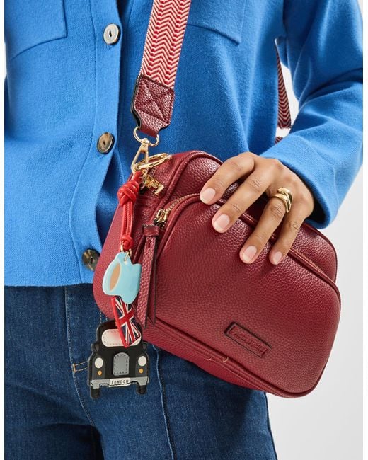 Accessorize London Taxi Bag Charm in White | Lyst UK