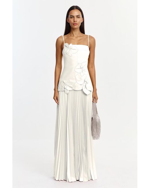 Acler Avision Maxi Dress For Polyester in White | Lyst