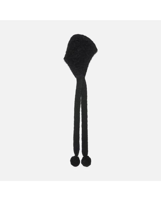 Acne Studios Mohair Cap With Earflaps in Black | Lyst