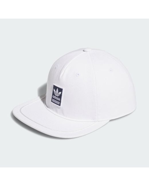 adidas Originals Patch Cap in White | Lyst UK
