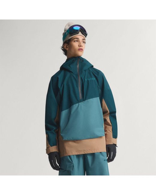 adidas Terrex Xploric 2 Layer Lined Climaproof Anorak in Blue for Men ...