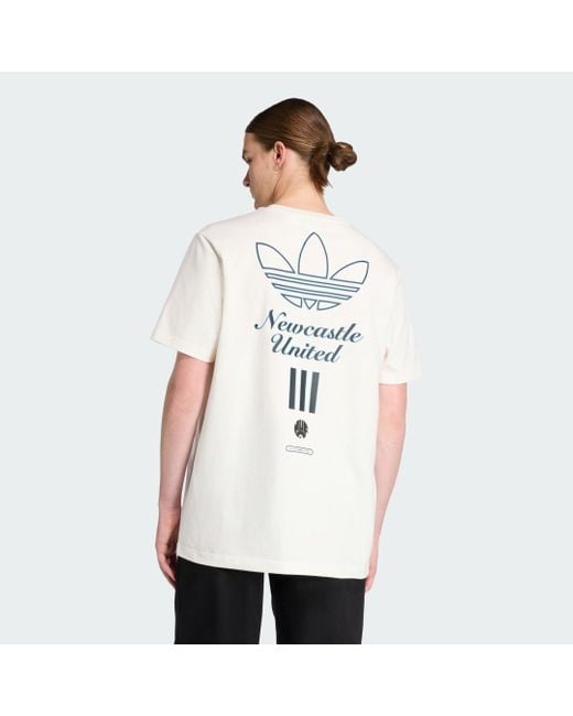 adidas Newcastle United Fc Terrace Icons Graphic T-Shirt in White for ...