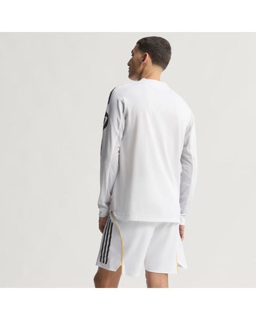 adidas Real Madrid 25/26 Long Sleeve Home Authentic Jersey in Blue for Men | Lyst UK