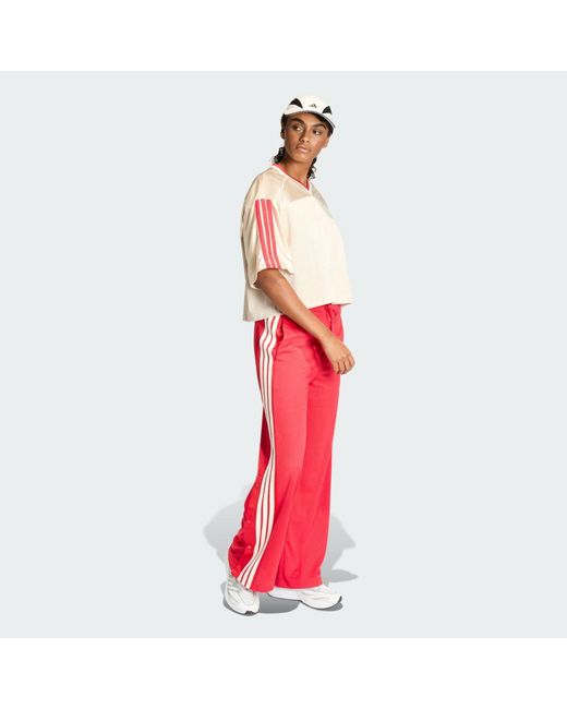 adidas Stadium Mesh Tracksuit Bottoms in Red | Lyst UK