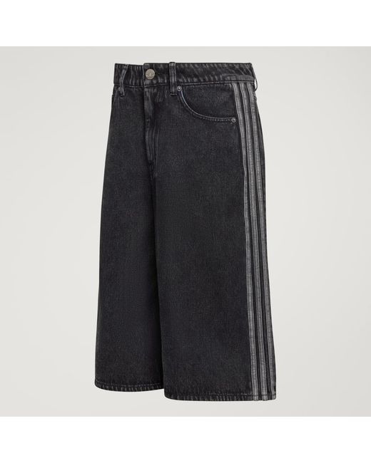 Adidas Firebird Jorts Denim In Black Lyst UK