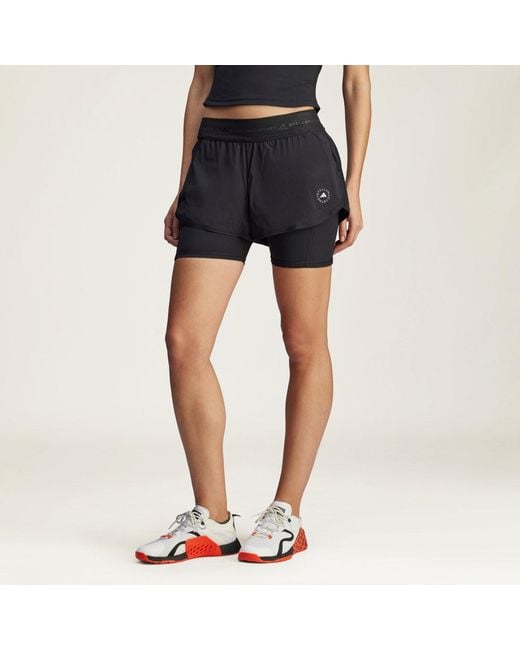 adidas By Stella Mccartney Training 2-In-1 Short in Blue | Lyst UK