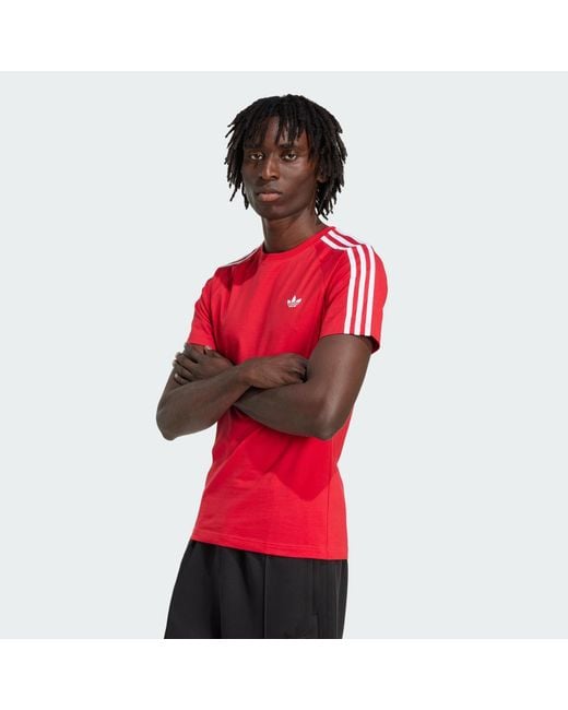 adidas Originals Adicolor Trefoil Tight T-Shirt in Red for Men | Lyst UK