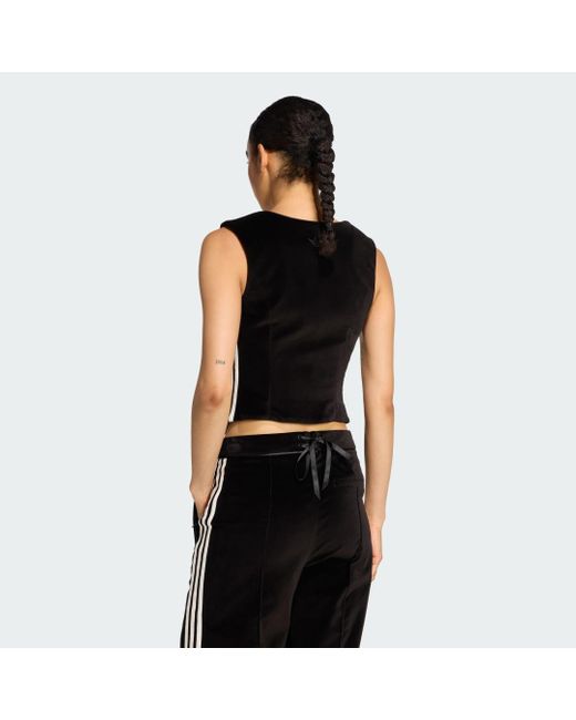 adidas Originals Velvet Corset in Black | Lyst UK