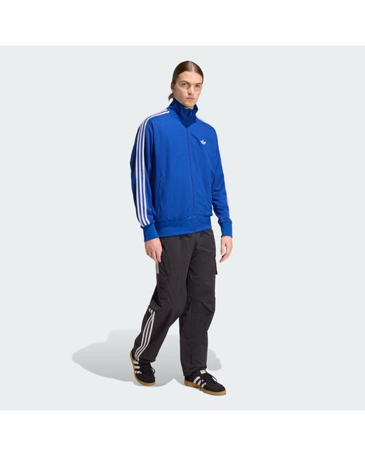 adidas Firebird Adicolor Mesh Track Top in Blue for Men | Lyst UK