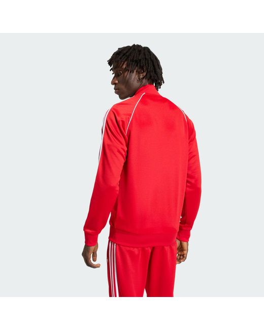 adidas Sst Track Top in Red for Men | Lyst UK