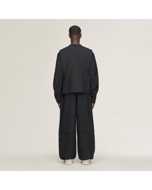 adidas Y-3 Sport Uniform Adaptive Collarless Blouson in Black for Men ...