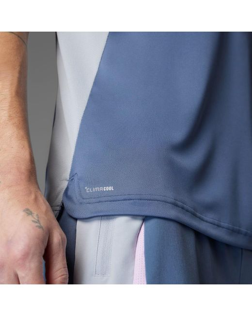 adidas Tech Apparel Colorblock T-Shirt in Blue for Men | Lyst UK